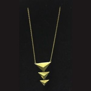 Jewelry | Gold Layered Cascading Triangle Necklace | Poshmark